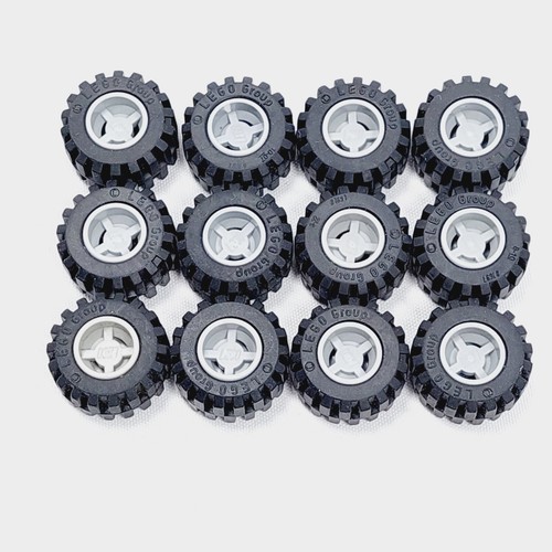 LEGO Black Wheel Tyre 21 x 12 Tire Assembly Grey 6014/ 87697 Vehicle ...
