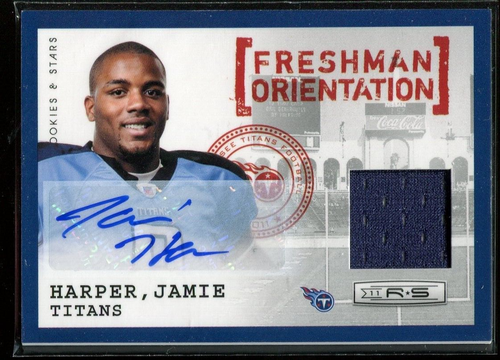 2011 Panini Rookies & Stars Jamie Harper #10 Titans RPA /50 Auto Patch ...