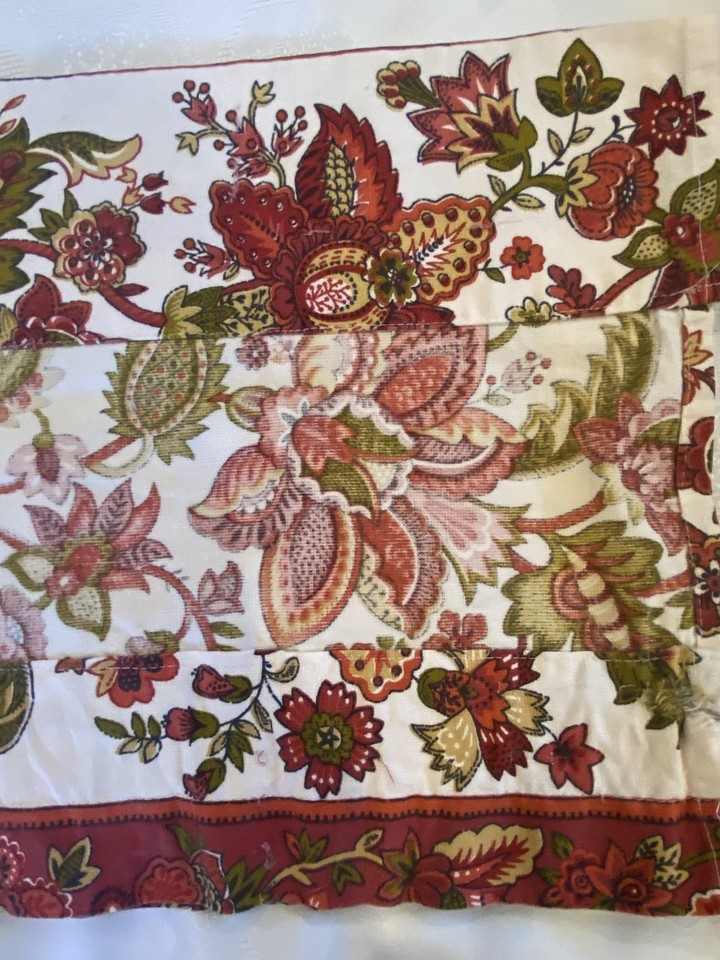 Waverly 2 Valances, Floral Gold, Rust, Green, Botanical CottageCore ...