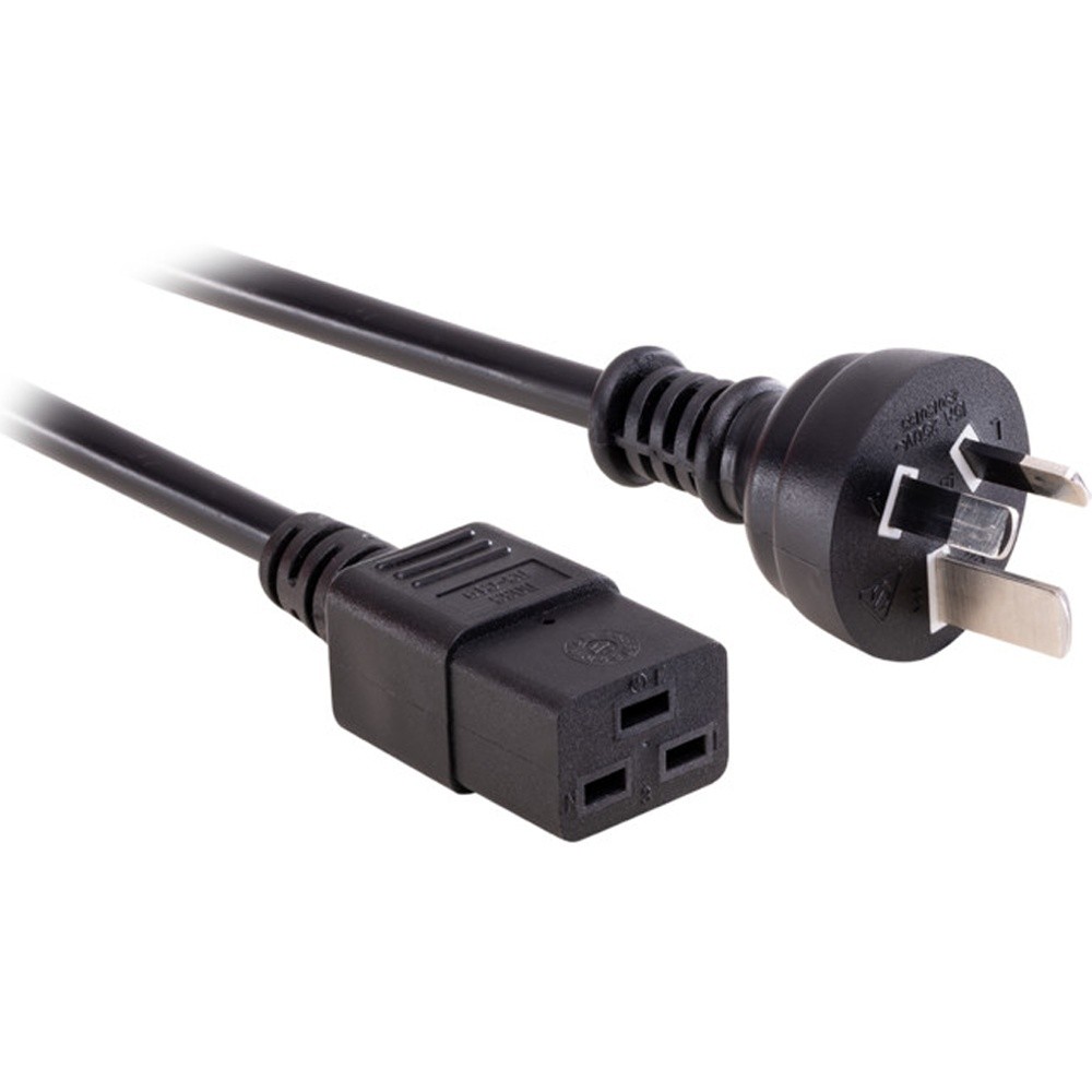 Doss 5M 15Amp Iec-C19 Power Lead Rack Mount Cord IEC C19 Australian 15 ...