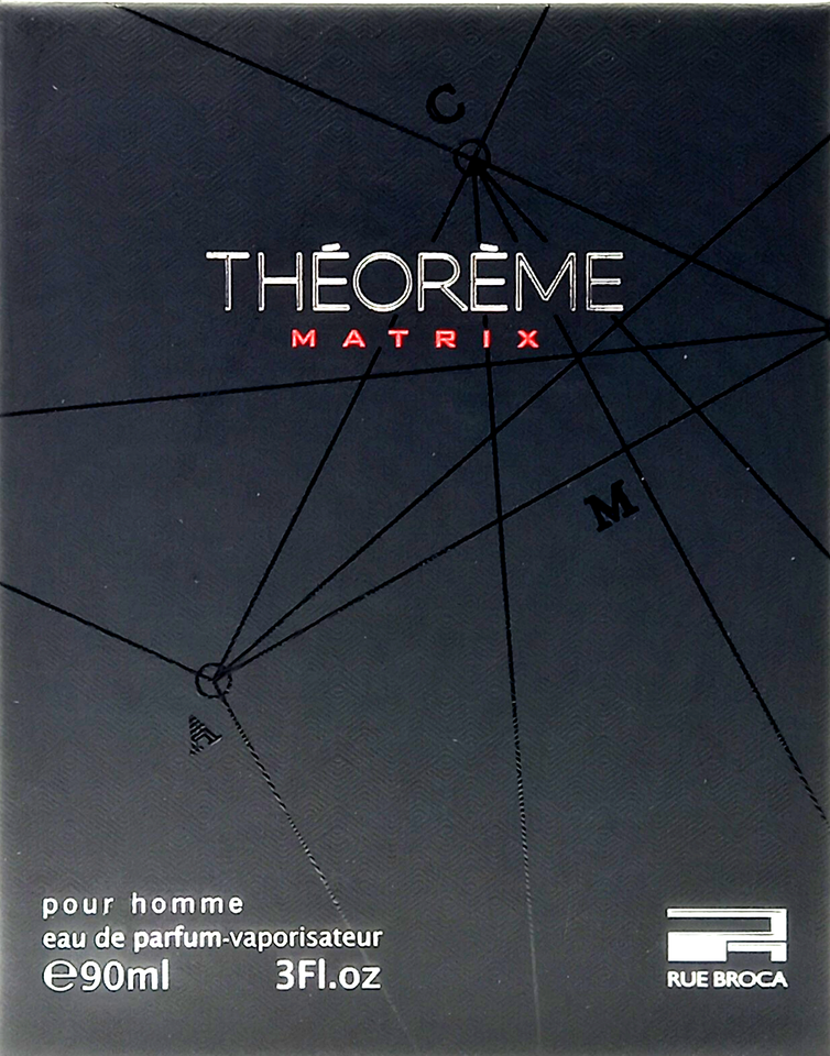 RUE BROCA THEOREME MATRIX POUR HOMME EAU DE PARFUM SPRAY FOR MEN 3.0 Oz ...