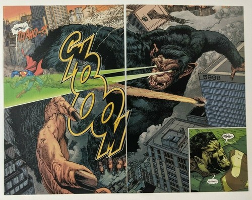 Superman vs Titano Ape Comic Panel Poster Art Splash Page DC Ethan Van ...