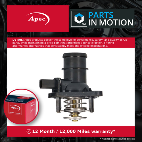 Coolant Thermostat fits SEAT LEON 1P1 2.0D 05 to 10 BMM 06A121114 Apec ...