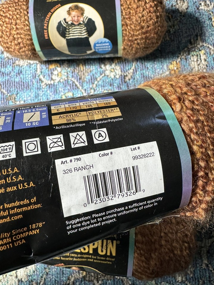 Lion Brand Homespun Yarn LOT OF (3) Skeins Color 326 Ranch | eBay