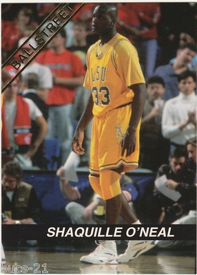 1992 Shaquille O'Neal LSU Orlando Magic Ballstreet Basketball Card | eBay