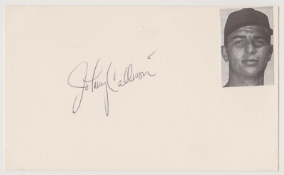 JOHNNY CALLISON AUTOGRAPHED PHILADELPHIA PHILLIES 3X5 INDEX CARD | eBay