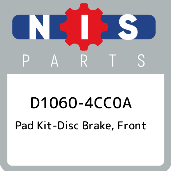 D1060-4CC0A Nissan Pad kit-disc brake, front D10604CC0A, New Genuine ...