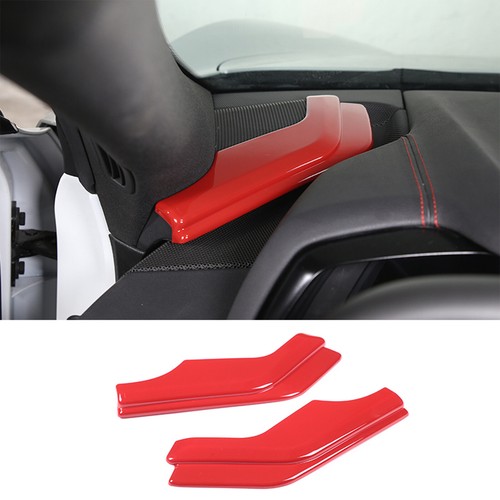 Red Car Dashboard Side Pillar Base Cover Accessories Kit For Corvette ...