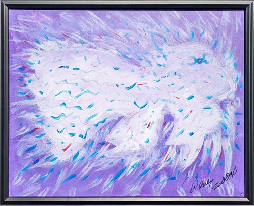 Denver Moore signed original acrylic painting, Angel in Flight II ...