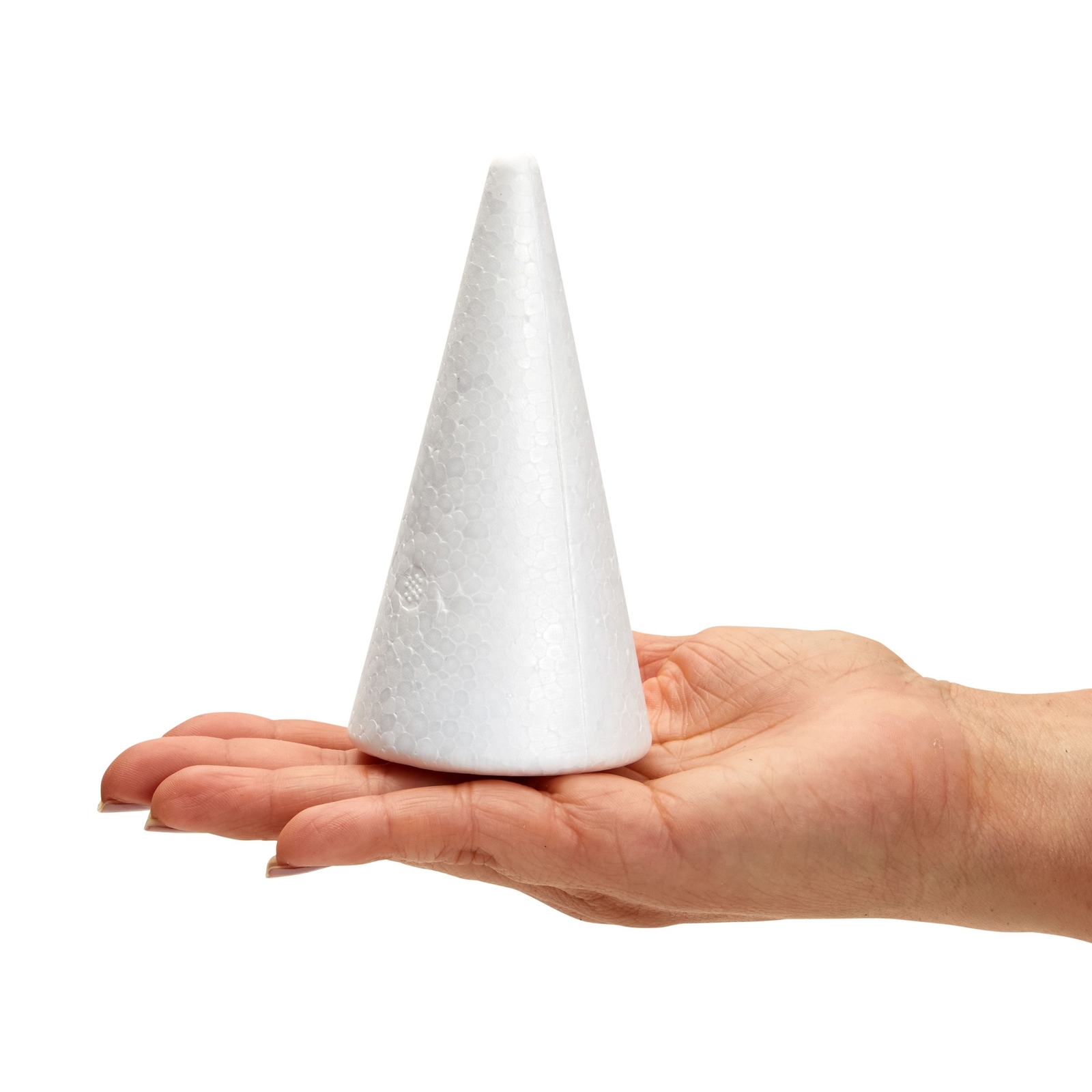 24 Pack Foam Cones for Crafts, Handmade Gnomes, Trees (2 x 4 In, White ...