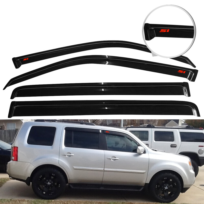 For 09-15 Honda Pilot Window Visor Rain Vent Guard Sun Shade Deflector ...