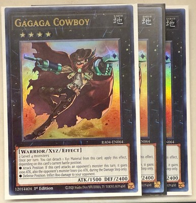 3x Gagaga Cowboy 1st Edition Ultra Rare RA04-EN064 Yu-Gi-Oh! | eBay