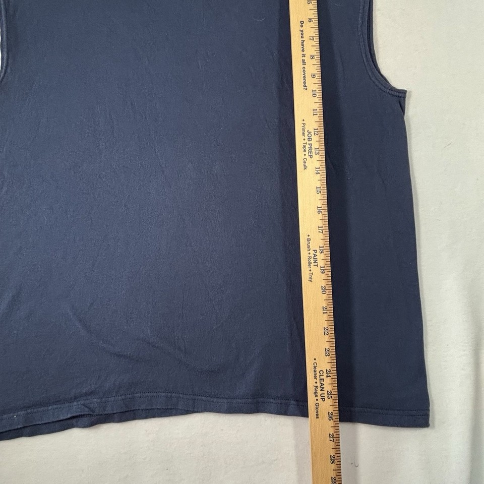 Sun Faded T Shirt Men’s L Blue Sleeveless Crew Neck Blank Muscle Shirt ...