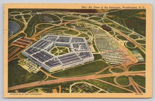 Postcard Washington DC Pentagon Aerial View Posted 1958 Linen | eBay