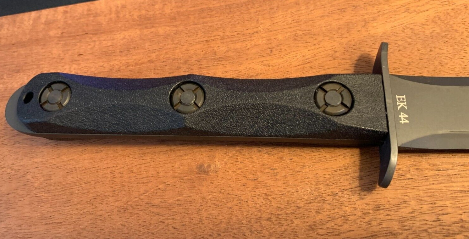 KaBar EK Commando Model 44 Dagger Blade Knife Plain Edge w/ Sheath EK44 ...