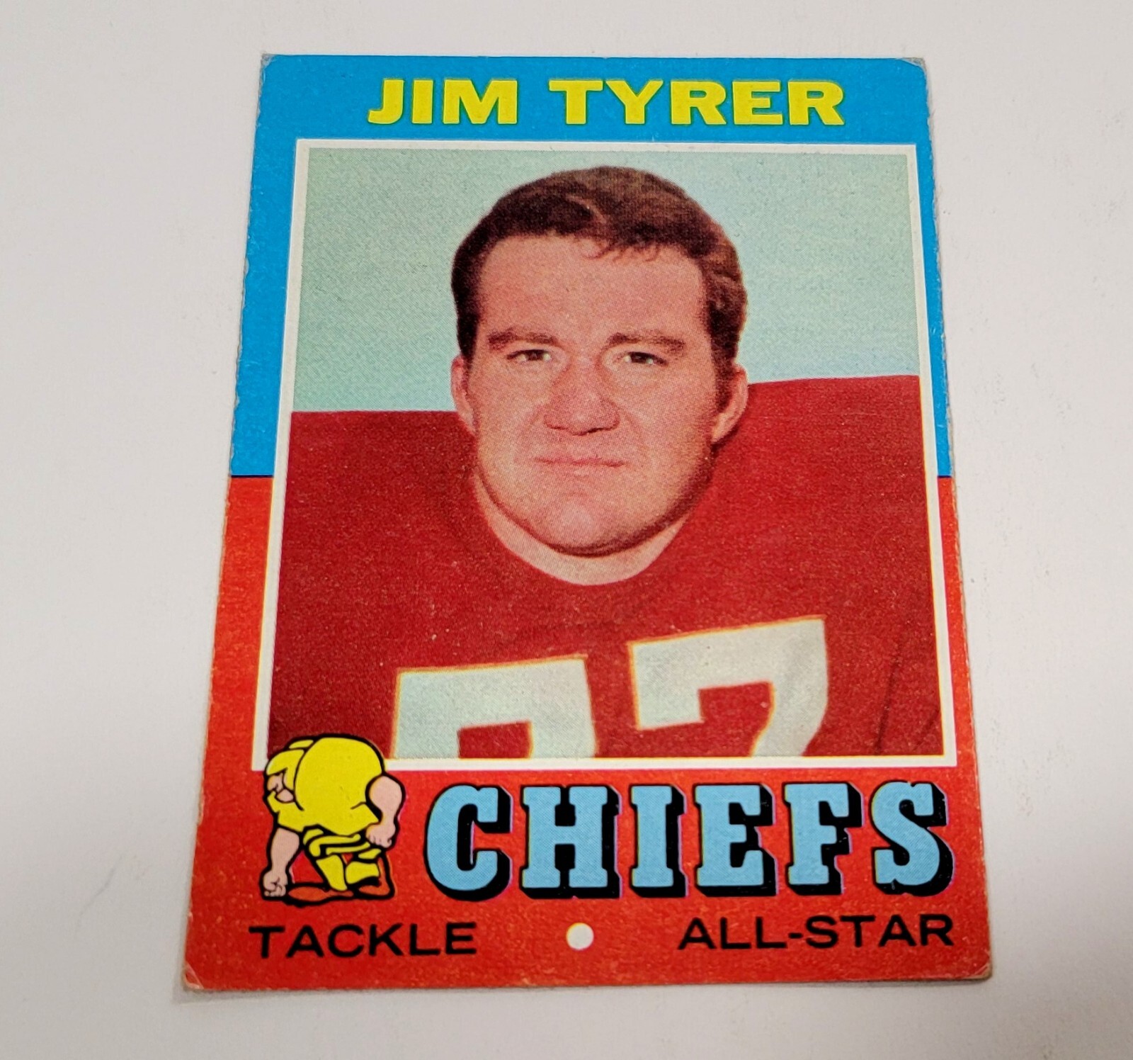 1971 Topps Football #206 | Jim Tyrer | Chiefs, Tackle - All Star | eBay