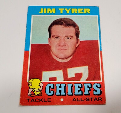 1971 Topps Football #206 | Jim Tyrer | Chiefs, Tackle - All Star | eBay