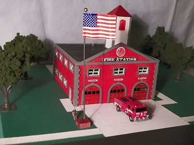 HO Scale Fire House Kit | eBay