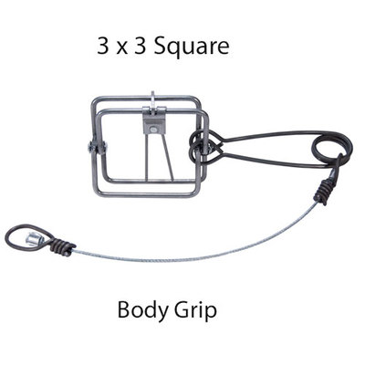 3 X 3 SQUARE BODY GRIP TRAP SINGLE SPRING RED SQUIRREL CHIPMUNK WEASEL ...