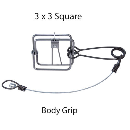 3 X 3 SQUARE BODY GRIP TRAP SINGLE SPRING RED SQUIRREL CHIPMUNK WEASEL ...