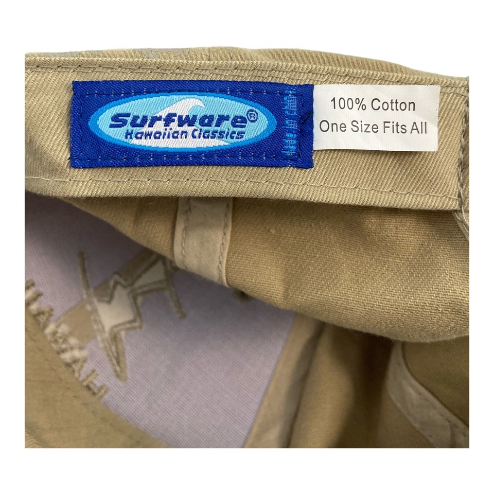 Surfware Hawaiian Classics Khaki Colored Hat Embroidered Surfer Logo ...
