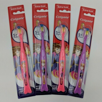 Colgate Princess Toothbrush Extra Soft 5+ years 4 pack | eBay