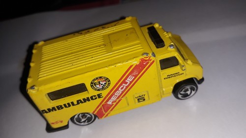 VINTAGE 1988 HOT WHEELS YELLOW RESCUE UNIT 5 AMBULANCE. | eBay