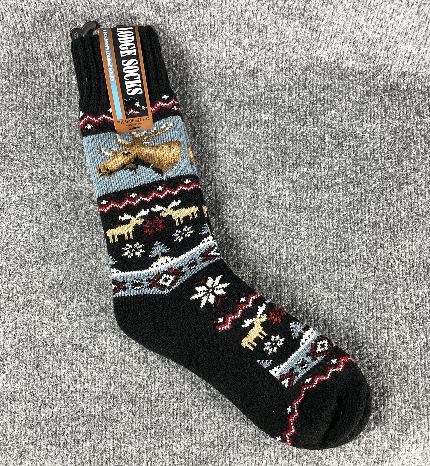 Legale Socks Mens Size 8-12 Moose Lodge Holiday Christmas Winter Heavy ...