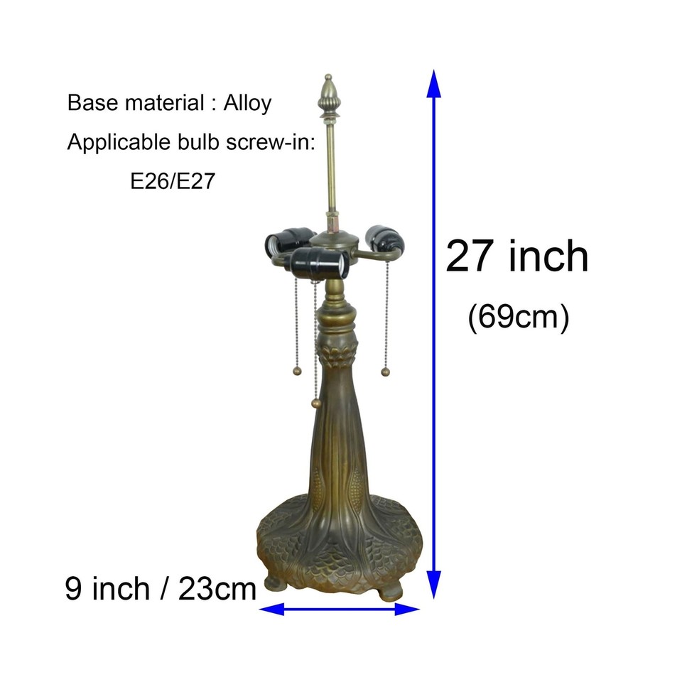 Table Lamp Base Replacement, Only for 20 Inch Tiffany Stained Glass ...