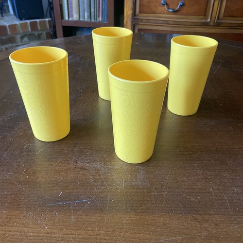 Vintage Texan Tumblers Pebbled Plastic Cups 12oz 312 Yellow | eBay
