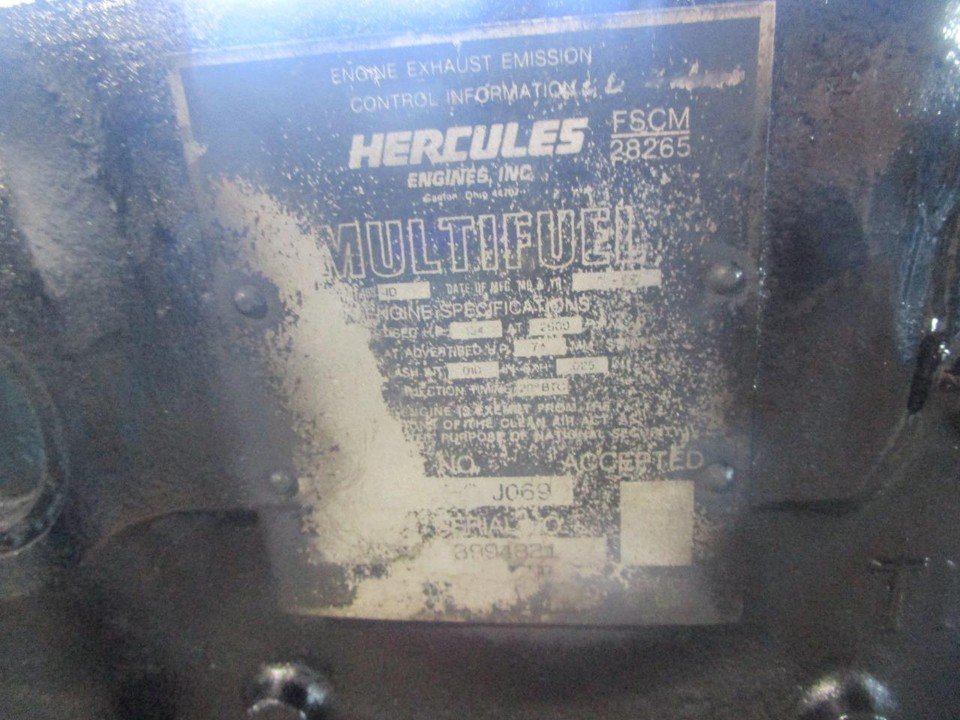 Hercules LDT-465 Multifuel Engine Cylinder Block Serial 3994821 ...