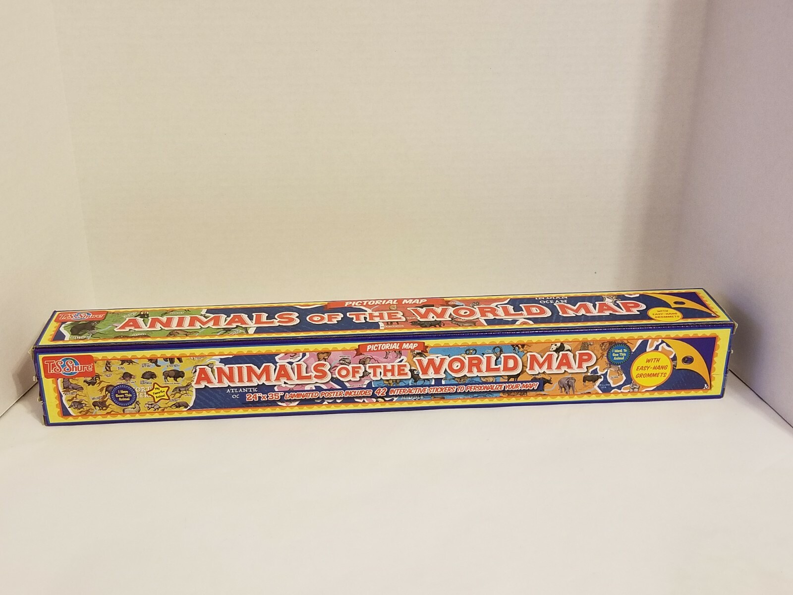 T.S. Shure Animals of the World Pictorial Map 24x35 Laminated Poster | eBay