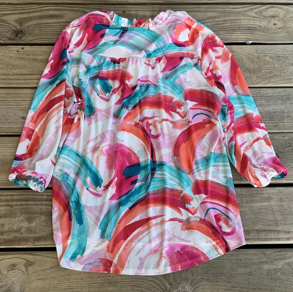 Lot of 3 Juniper & Lime Top Women Size 2X Floral Multicolor 3/4 Sleeve ...