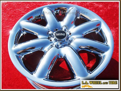 SET OF 4 NEW CHROME 17" MINI COOPER S OEM FACTORY WHEELS RIMS CLUBMAN ...