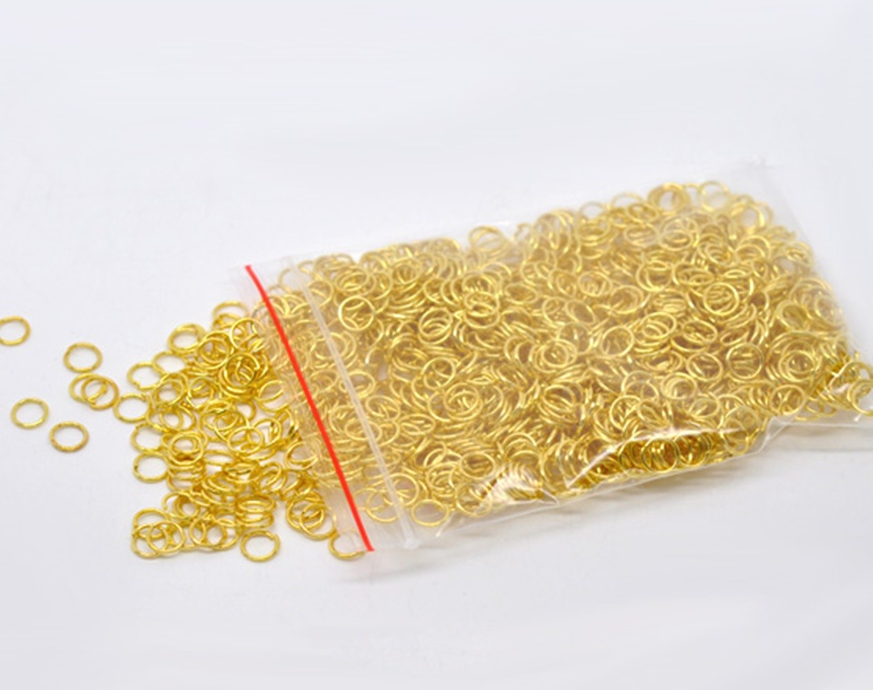 200 Gold Plated Jump Rings 3mm, 3.5mm, 4mm, 5mm, 6mm, 7mm, 8mm, 9mm ...