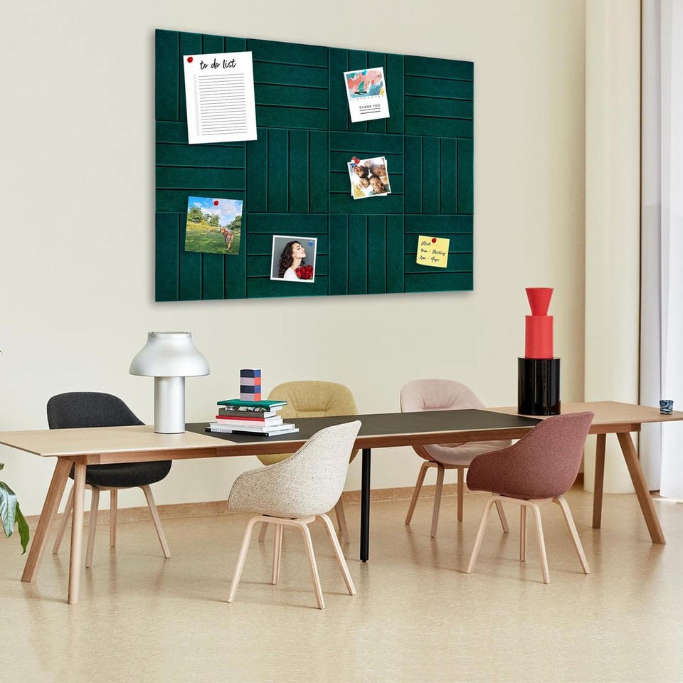 12 PCS Dark Green Felt Pin Board 12 Inch Bulletin Board 30 Push Pins ...