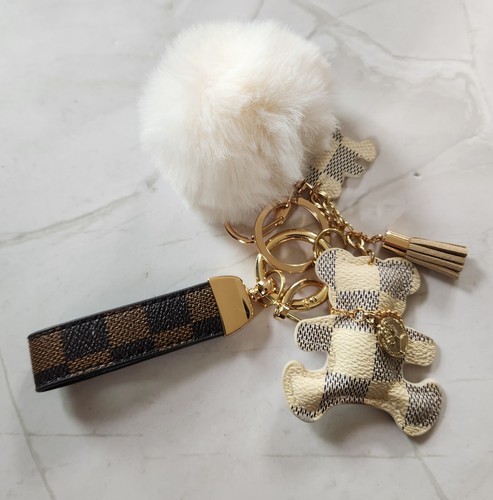 Mini Teddy Bear Keychain | High end inspired keychain | Faux Leather ...