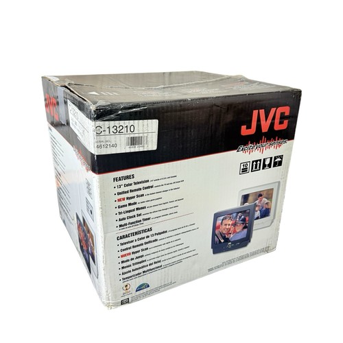 JVC CRT TV 13" C-13210 AV & Coax Vintage 2001 Gaming Television NEW IN ...