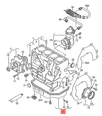 Genuine VW SKODA SEAT Golf R32 Plus GTI Rabbit Variant Oil Sump ...