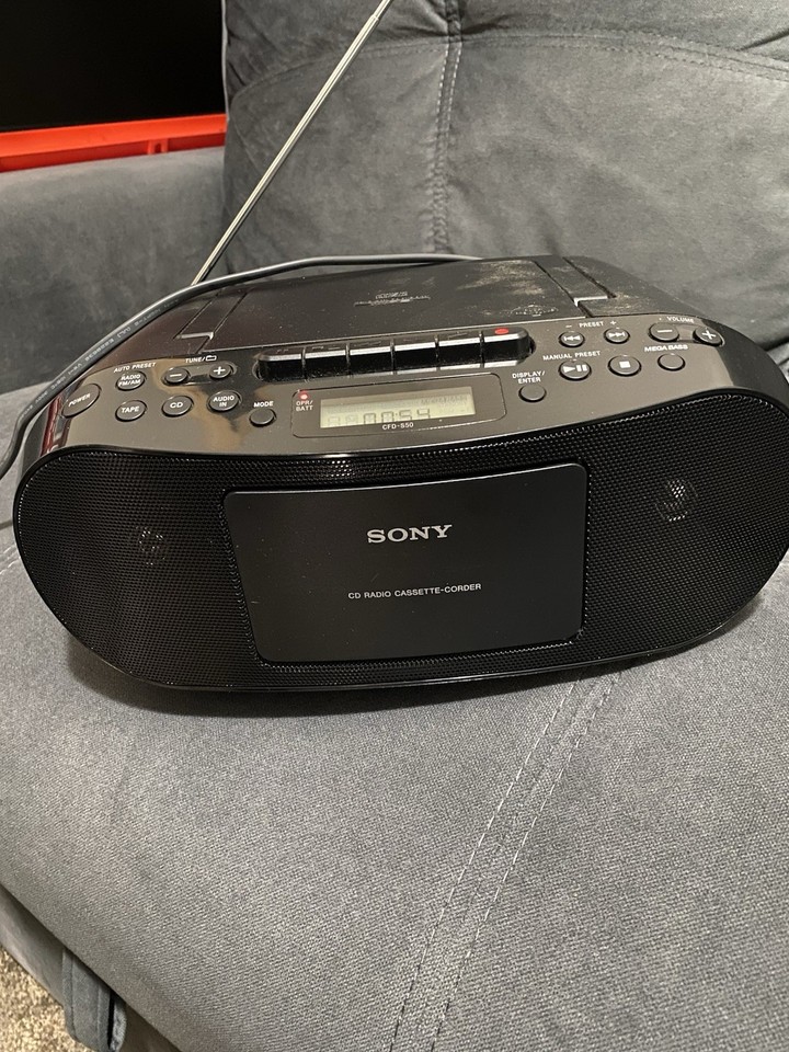 Sony CFD-S50 Boombox Radio CD Cassette Player Mega Bass Tested And ...