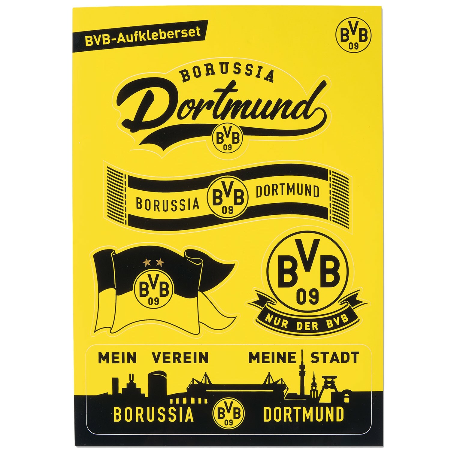 Borussia Dortmund Aufkleber Aufkleberkarte Autoaufkleber Set Karte Auto ...