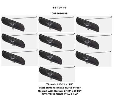 For 1960-1967 C10 Panel Molding Clips fits Fenders, Doors, Qtr Panels ...