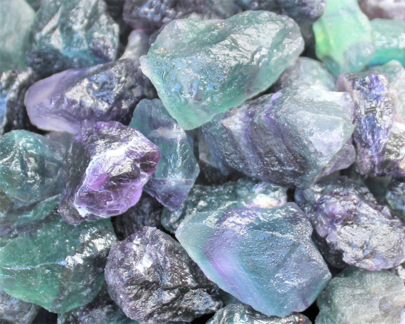1/2 lb Bulk Lot Natural Rough Fluorite (Raw Crystal Mineral Healing ...