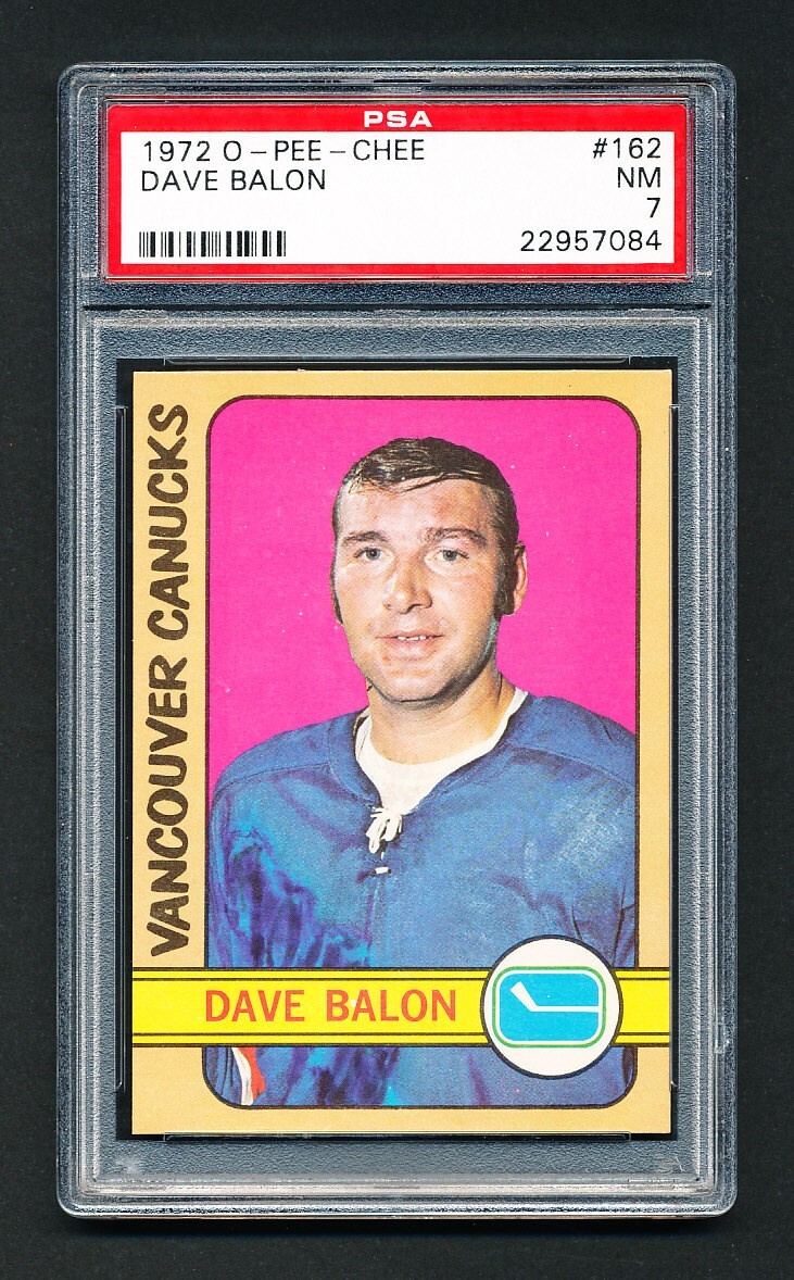 1972 OPC HOCKEY 162 DAVE BALON PSA 7 NEAR MINT CANUCKS | eBay