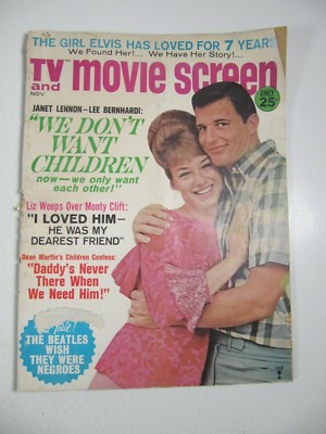 TV and Movie Screen Magazine November 1966 Janet Lennon Montgomery ...