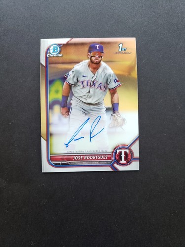 2022 Bowman Chrome Jose Rodriguez AUTO AUTOGRAPH 1st RC #CPA-JRZ ...