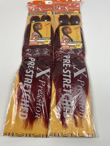 X-pression Xpression Expression 48" Braiding hair 2X Pre-Stretched ...