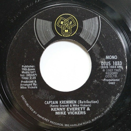 Soul 45 Kenny Everett & Mike Vickers - Captain Kremmen / Captain ...
