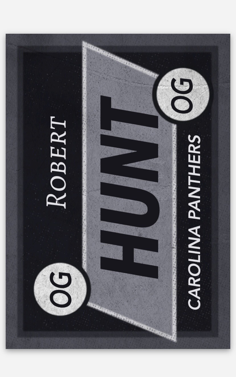 Robert Hunt Carolina Panthers ACEO Football Card! Offensive Line | eBay