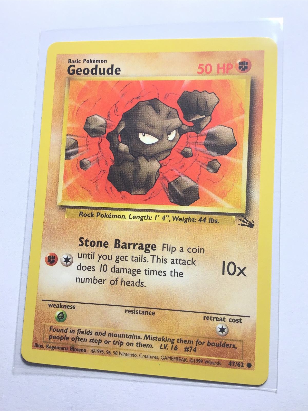 GEODUDE - 47/62 - Fossil - Pokemon Card - NM | eBay